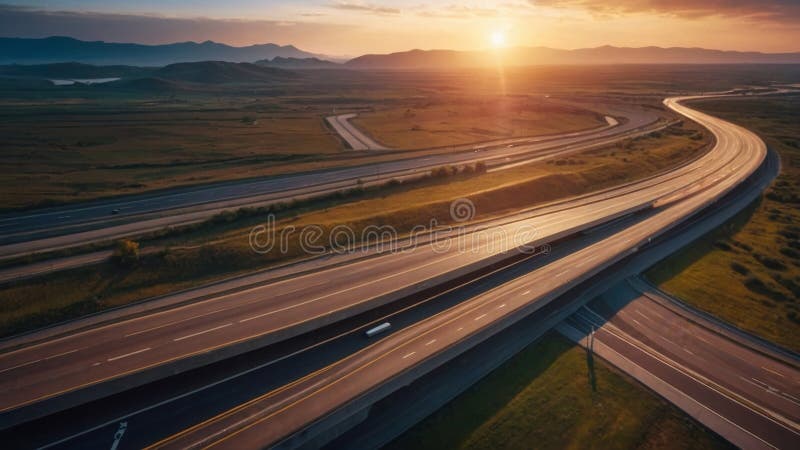 Abstract Images of Roads and Routes, Emphasizing Direction and Purpose ...