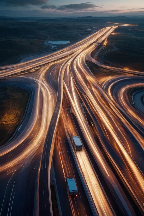 Abstract Images of Roads and Routes, Emphasizing Direction and Purpose ...