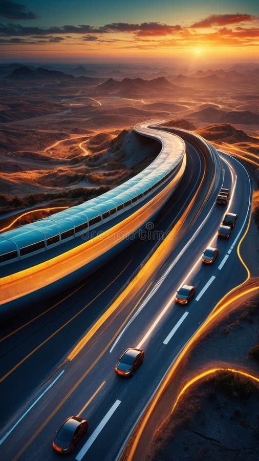 Abstract Images of Roads and Routes, Emphasizing Direction and Purpose ...