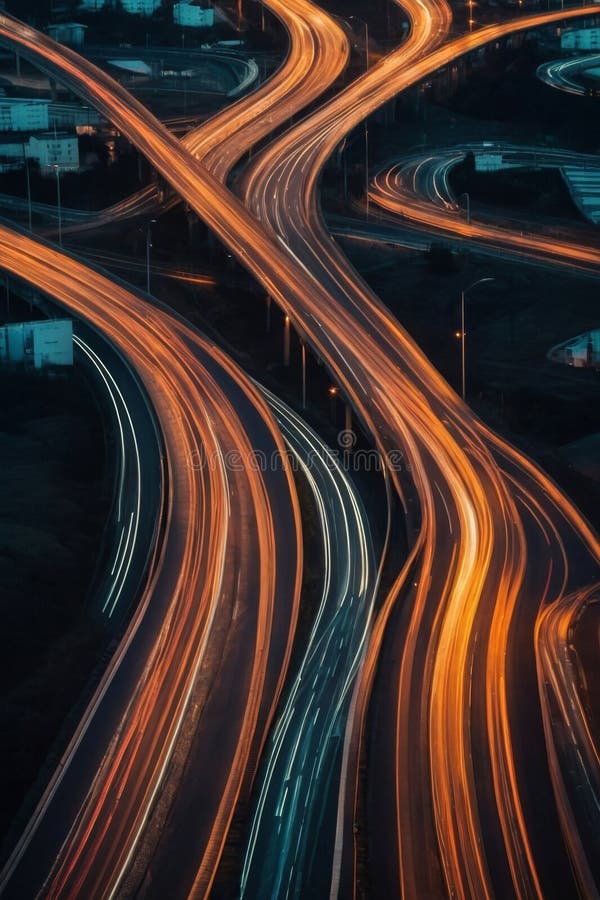 Abstract Images of Roads and Routes, Emphasizing Direction and Purpose ...