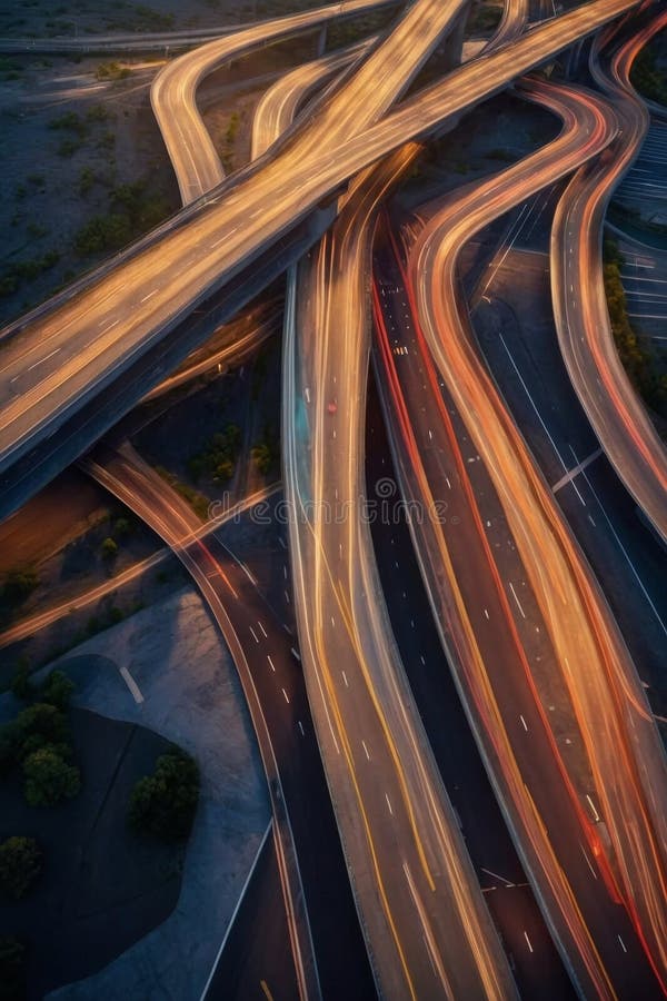 Abstract Images of Roads and Routes, Emphasizing Direction and Purpose ...