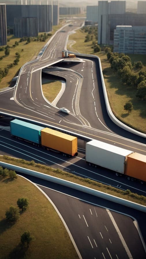 Abstract Images of Roads and Routes, Emphasizing Direction and Purpose ...