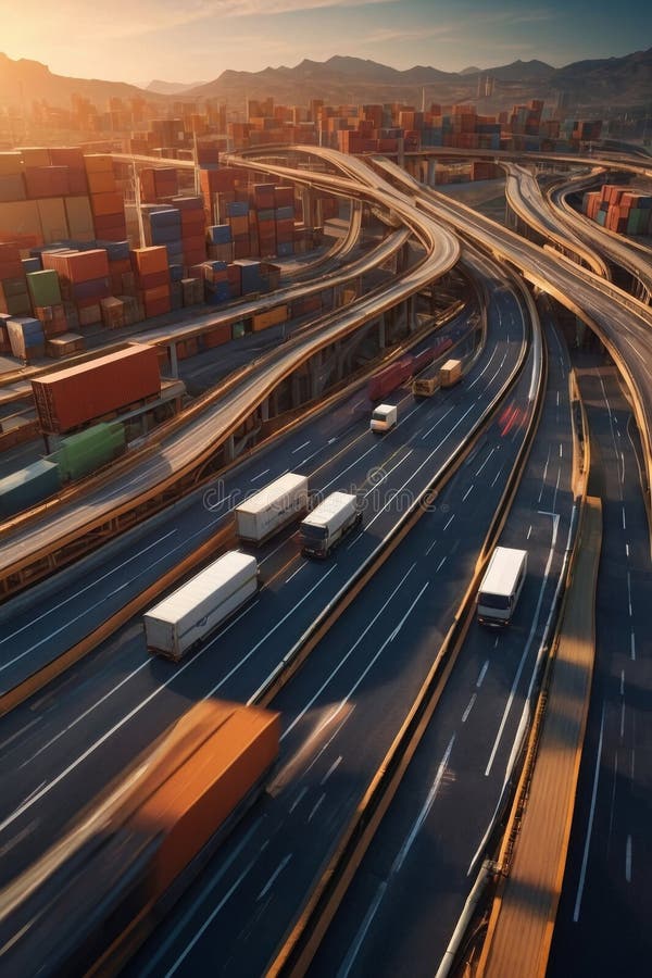 Abstract Images of Roads and Routes, Emphasizing Direction and Purpose ...