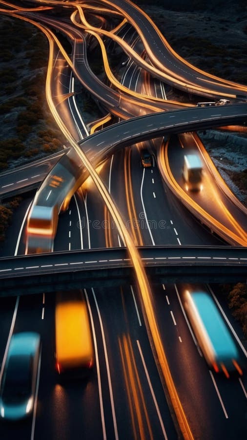 Abstract Images of Roads and Routes, Emphasizing Direction and Purpose ...