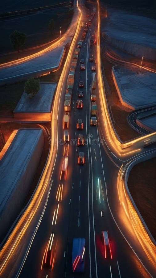 Abstract Images of Roads and Routes, Emphasizing Direction and Purpose ...