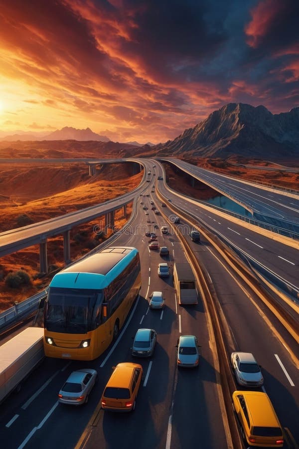 Abstract Images of Roads and Routes, Emphasizing Direction and Purpose ...