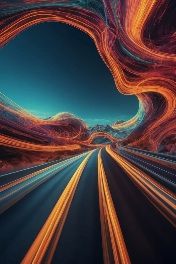 Abstract Images of Roads and Routes, Emphasizing Direction and Purpose ...