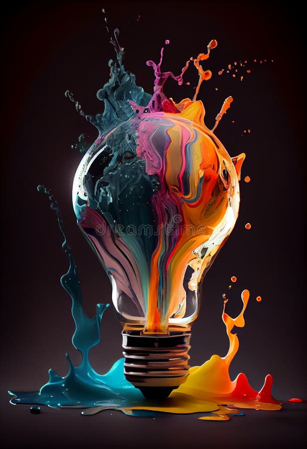 Abstract Imagination Ignites Bright Ideas on Dark Backgrounds ...
