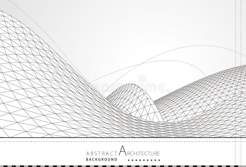 Abstract Imagine Architecture Building Line Drawing. Stock Vector ...