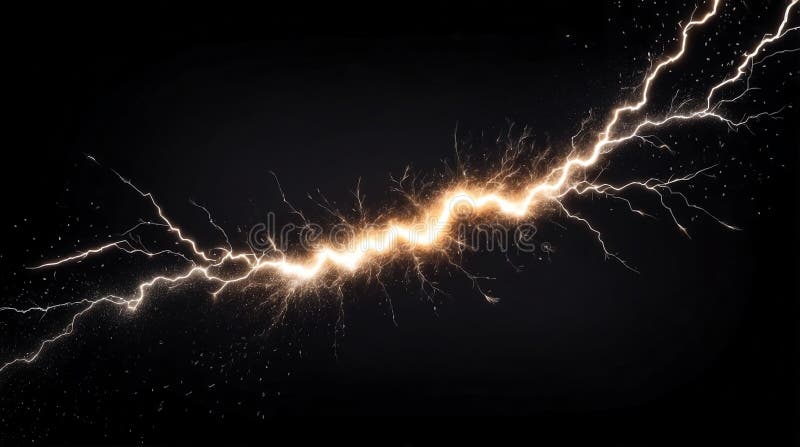 Abstract Impact of White Glowing Light Particles with Lightning Sparks ...