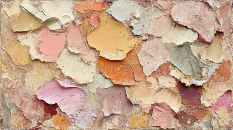 Abstract Impasto Painting Textured Palette Stock Illustration ...