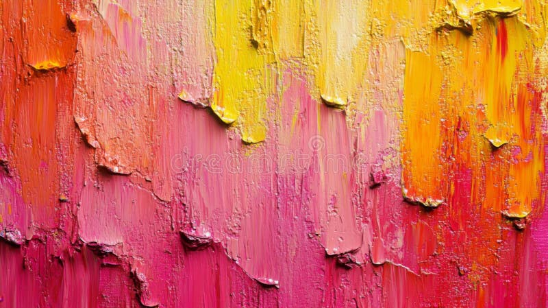 Abstract Impasto Painting Warm Color Palette Stock Illustration ...