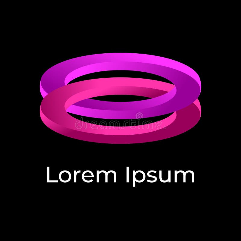 Abstract Impossible Circles Logo Template, Vector Illustration Stock ...