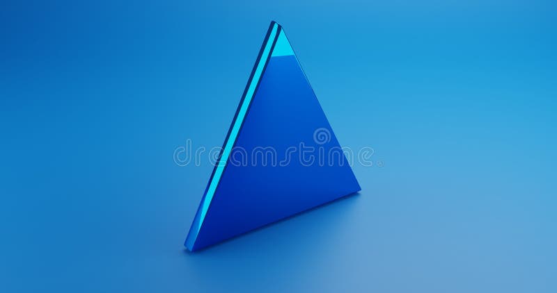 Abstract Impossible Triangle Shine Blue. 3D Illustration JPEG Stock ...