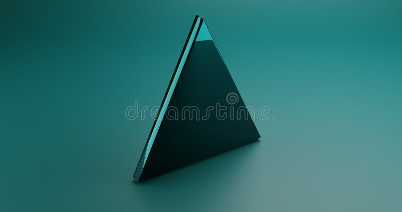 Abstract Impossible Triangle Shine Green. 3D Illustration JPEG Stock ...