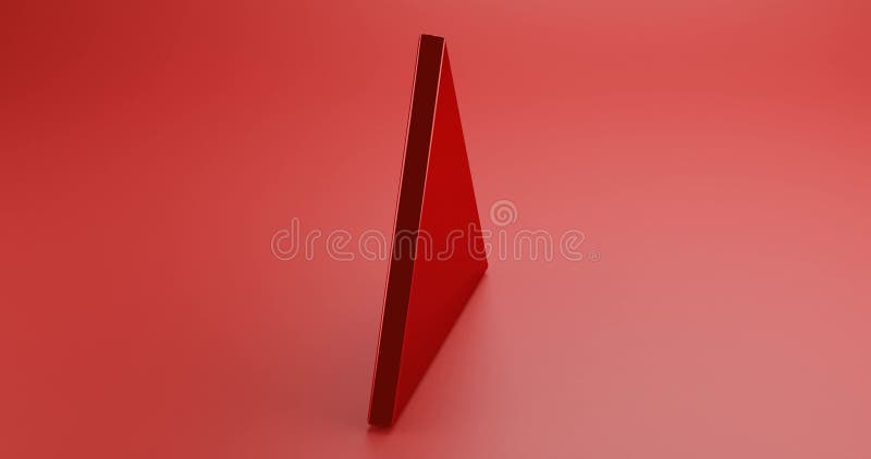 Abstract Impossible Triangle Shine Red. 3D Illustration Stock Footage ...