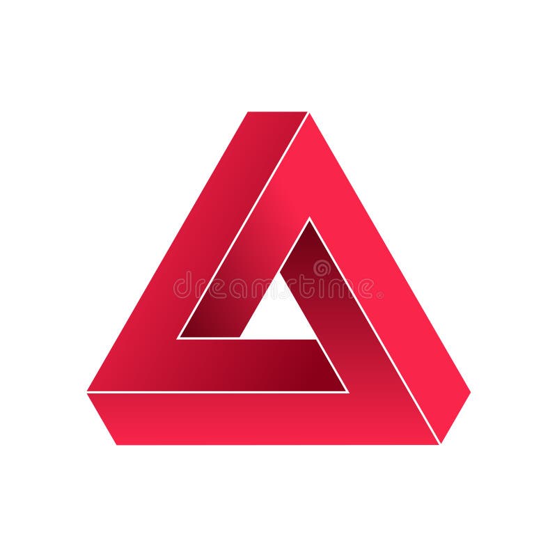 Abstract Impossible Triangle Stock Vector - Illustration of abstraction ...