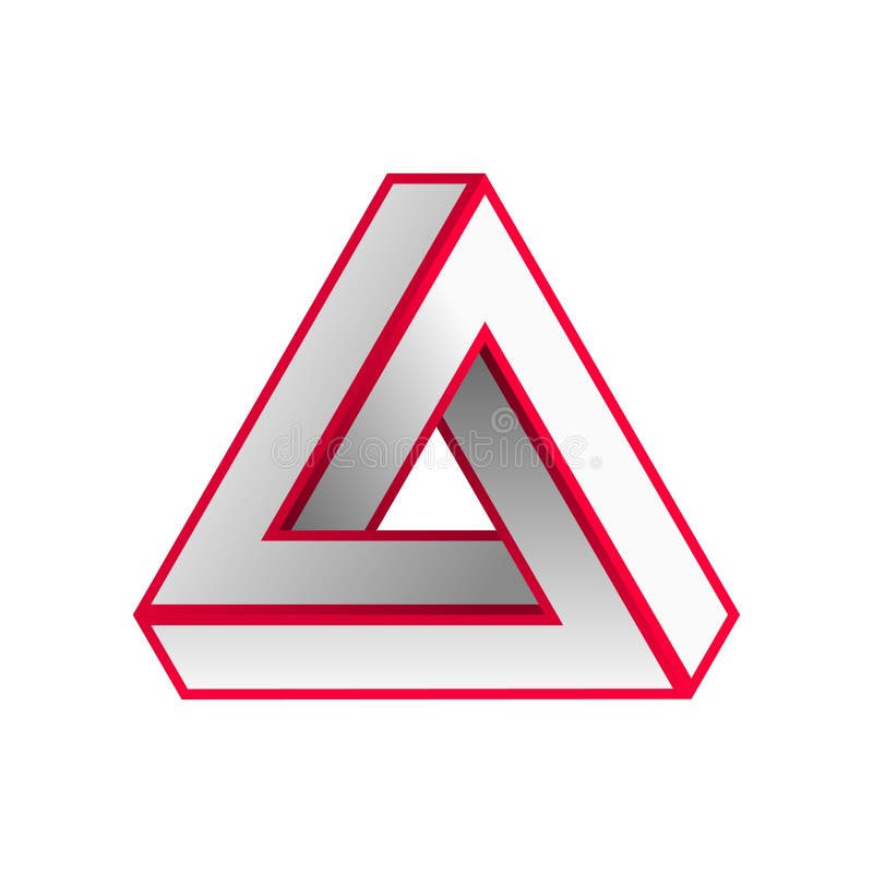 Abstract Impossible Triangle Stock Vector - Illustration of abstraction ...