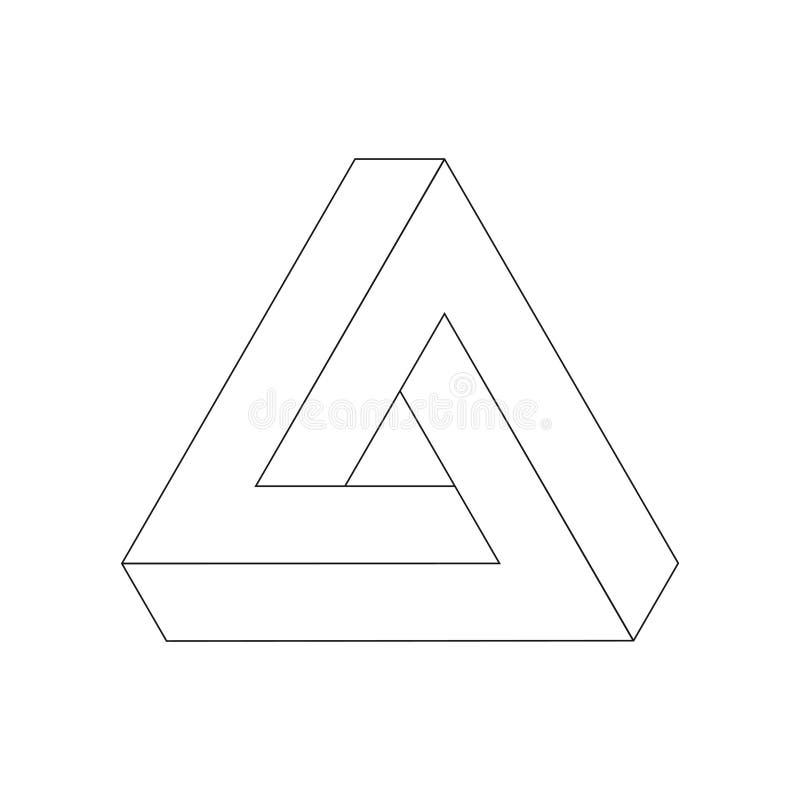 Abstract Impossible Triangle Stock Vector - Illustration of abstraction ...