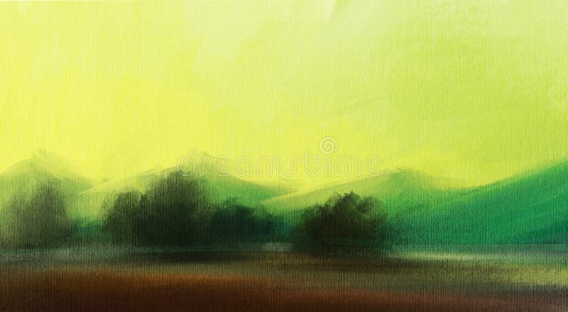 Abstract Impressionism. Landscape Stock Illustration - Illustration of ...
