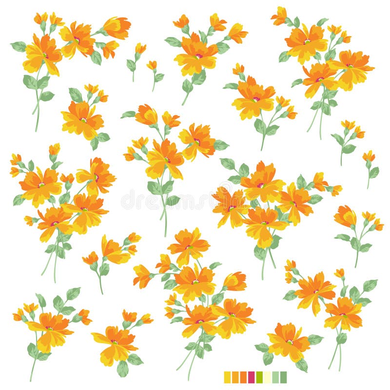 Abstract and Impressive Cute Flower Material, Stock Vector ...
