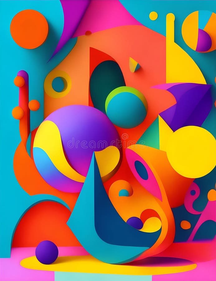Abstract about Inclusion and Equality, Bright Colors and Organic Shapes ...