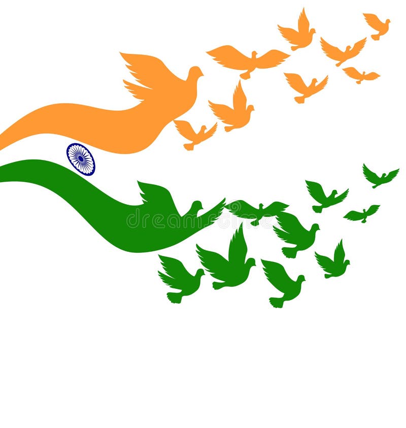 Flying Pigeon Indian Flag Color Stock Illustrations – 137 Flying Pigeon ...