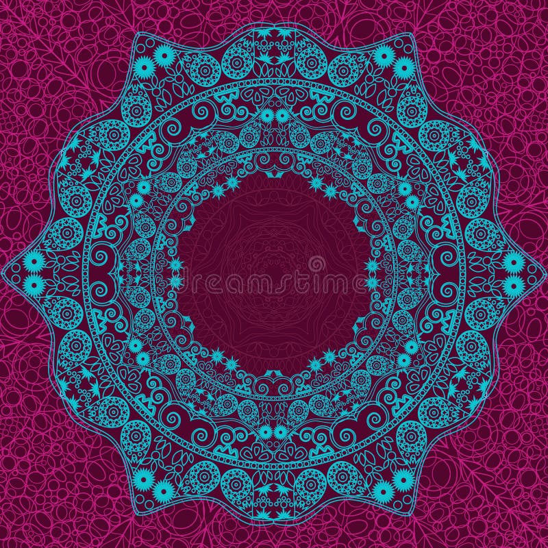 Abstract Indian Blue Element Card Stock Vector - Illustration of card ...