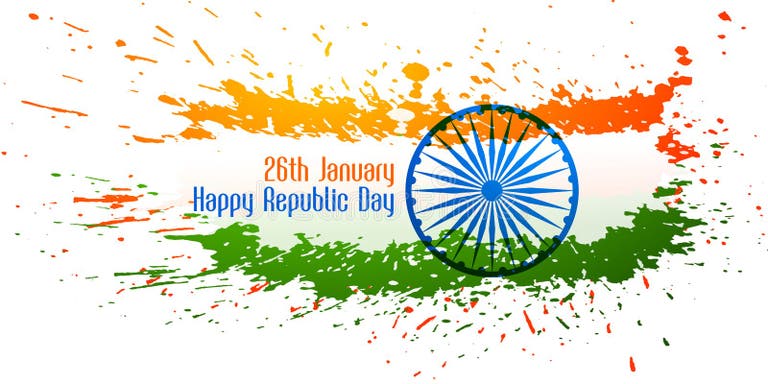 Abstract Indian Flag Design Made with Ink Splatter Stock Vector ...