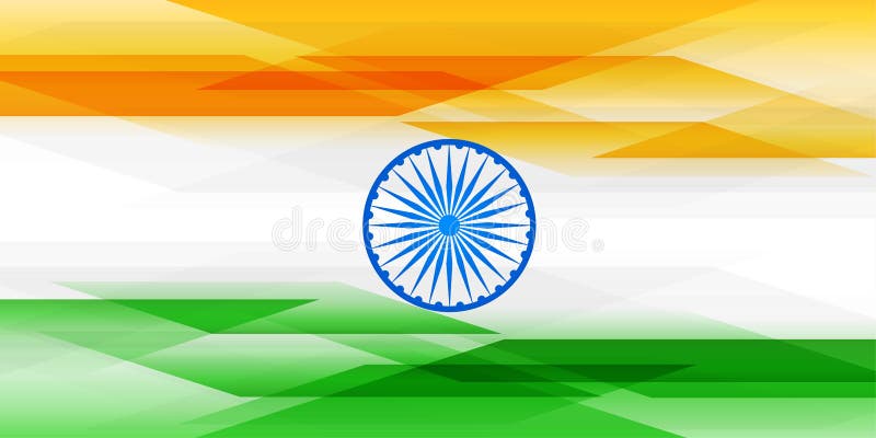Geometric Indian Flag Design for Independence Day Stock Vector ...