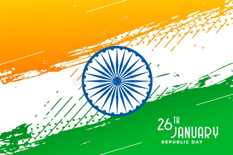 Abstract Indian Flag for 26th January Republic Day Stock Vector ...