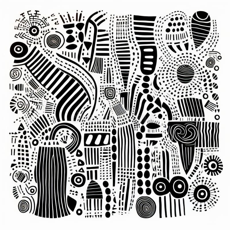 Creating Unique Abstract Indigenous Art with Random Pencil Doodles ...