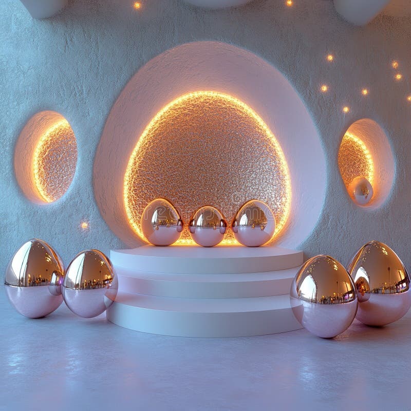 Pink White Spheres Futuristic Setting Stock Photos - Free & Royalty ...