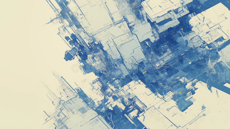 Abstract Industrial Backdrop with Geometric Patterns and Blue Tones ...