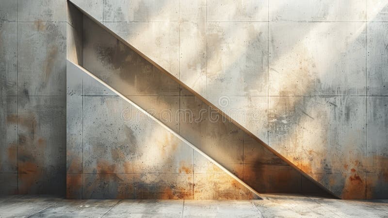 Abstract Industrial Background with a Diagonal Metal Panel and Rusted ...