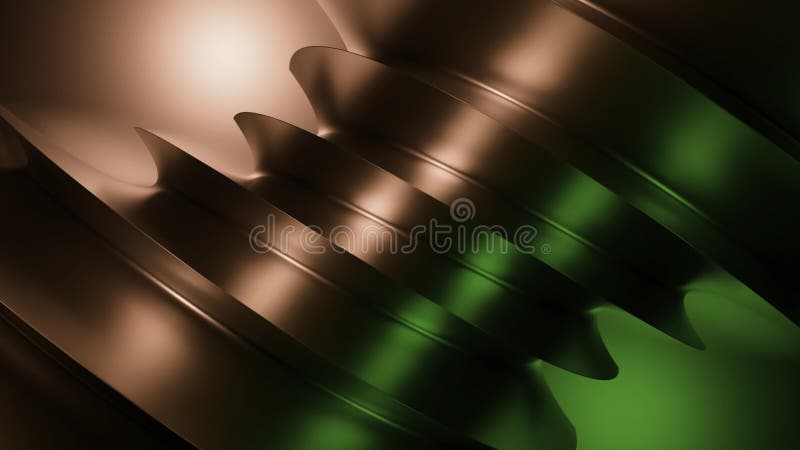 Abstract Industrial Background with a Rotating Metal Coil. Design ...