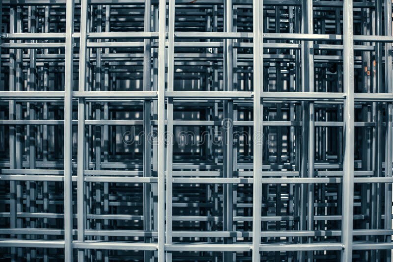 Abstract Industrial Background of Square Steel Grid Structure with ...