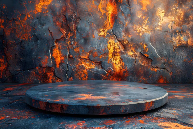 Abstract Industrial Grunge Backdrop with Fiery Texture for Creative ...