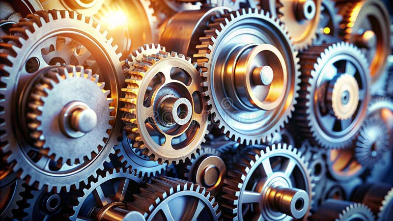 Abstract Industrial Machinery a Close-Up Exploration of Precision ...