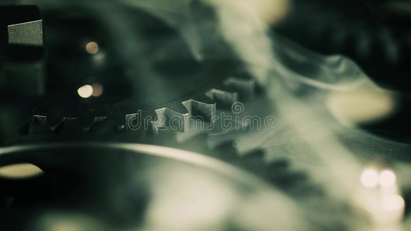 Abstract Industrial Mechanic Turning of Clock Gears Stock Video - Video ...
