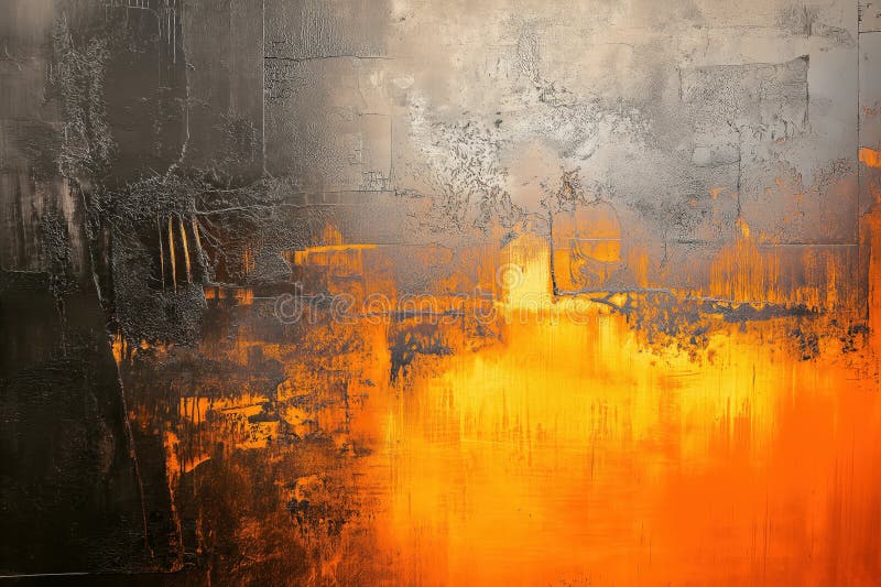 Abstract Industrial Texture with Vibrant Orange and Dark Gray Tones ...