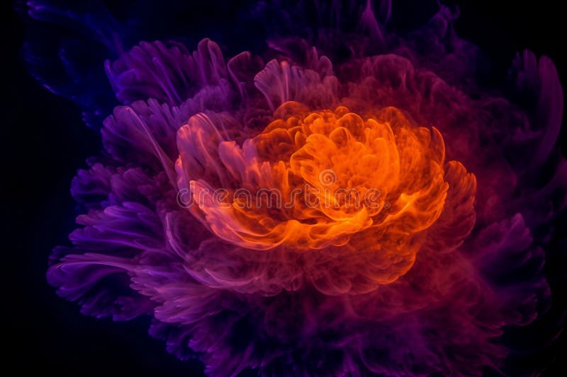 Abstract Infinite Shape on Fire. Eternity Concept. Generative AI. Stock ...