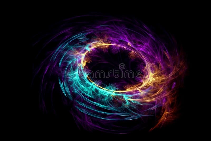 Abstract Infinite Shape on Fire. Generative AI. Stock Illustration ...
