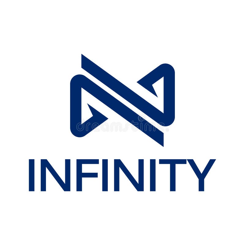 Abstract Infinity Flat Minimalist Logo Design Stock Illustration ...