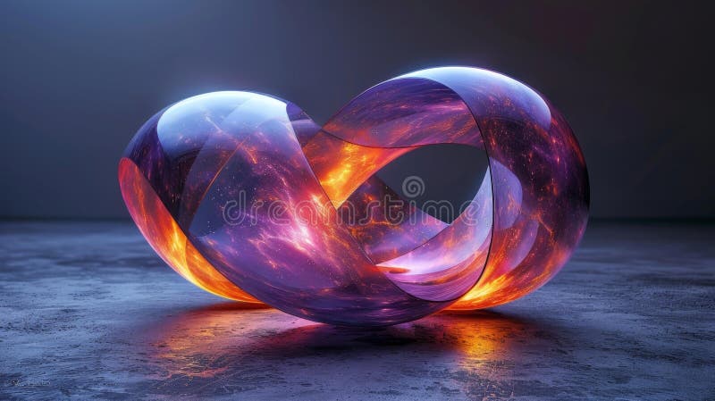 Abstract Infinity Loop with Cosmic Patterns - Generative Ai Stock ...