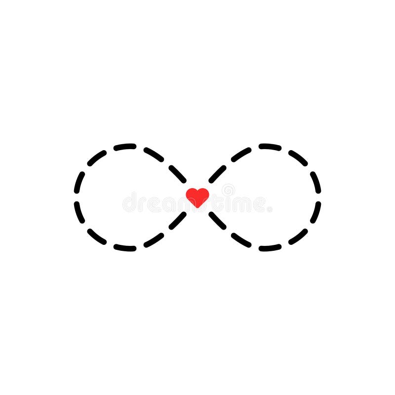Abstract Infinity Love Thin Dotted Line Icon Stock Vector ...