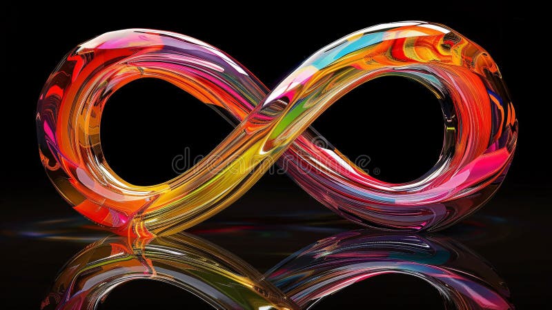 Abstract Infinity Mirror Reflection Stock Image - Image of conceptual ...