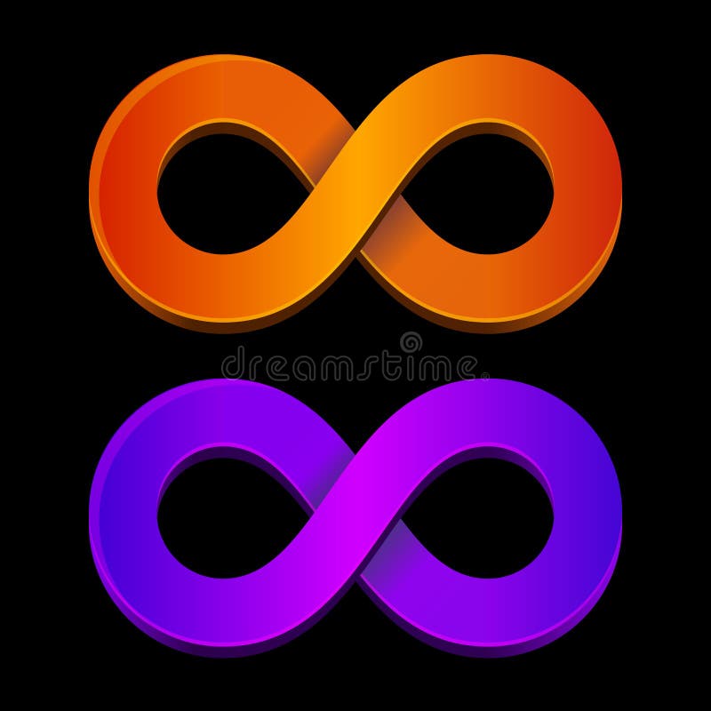 3D Infinity Symbol stock illustration. Illustration of clear - 16671869