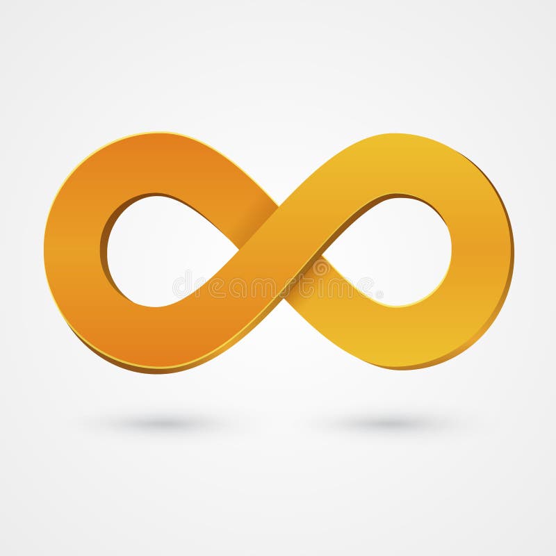 Abstract Infinity Orange Sign Stock Vector - Illustration of ...