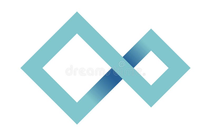 Abstract Infinity Sign. Infinity Loop Symbol in Flat Style with Shadows ...